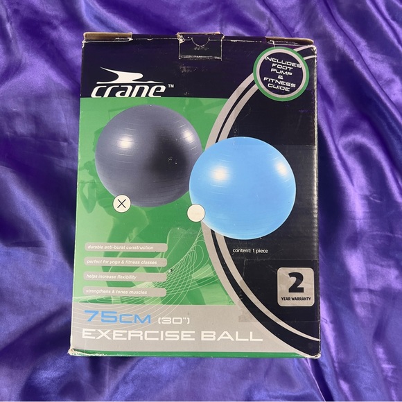 Crane | Other | 3 Exercise Stability Ball W Foot Pump Fitness Guide ...